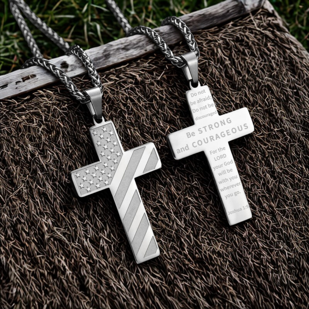 "Never Forsaken" Cross Necklace Black - Helps Veterans With PTSD – The ...